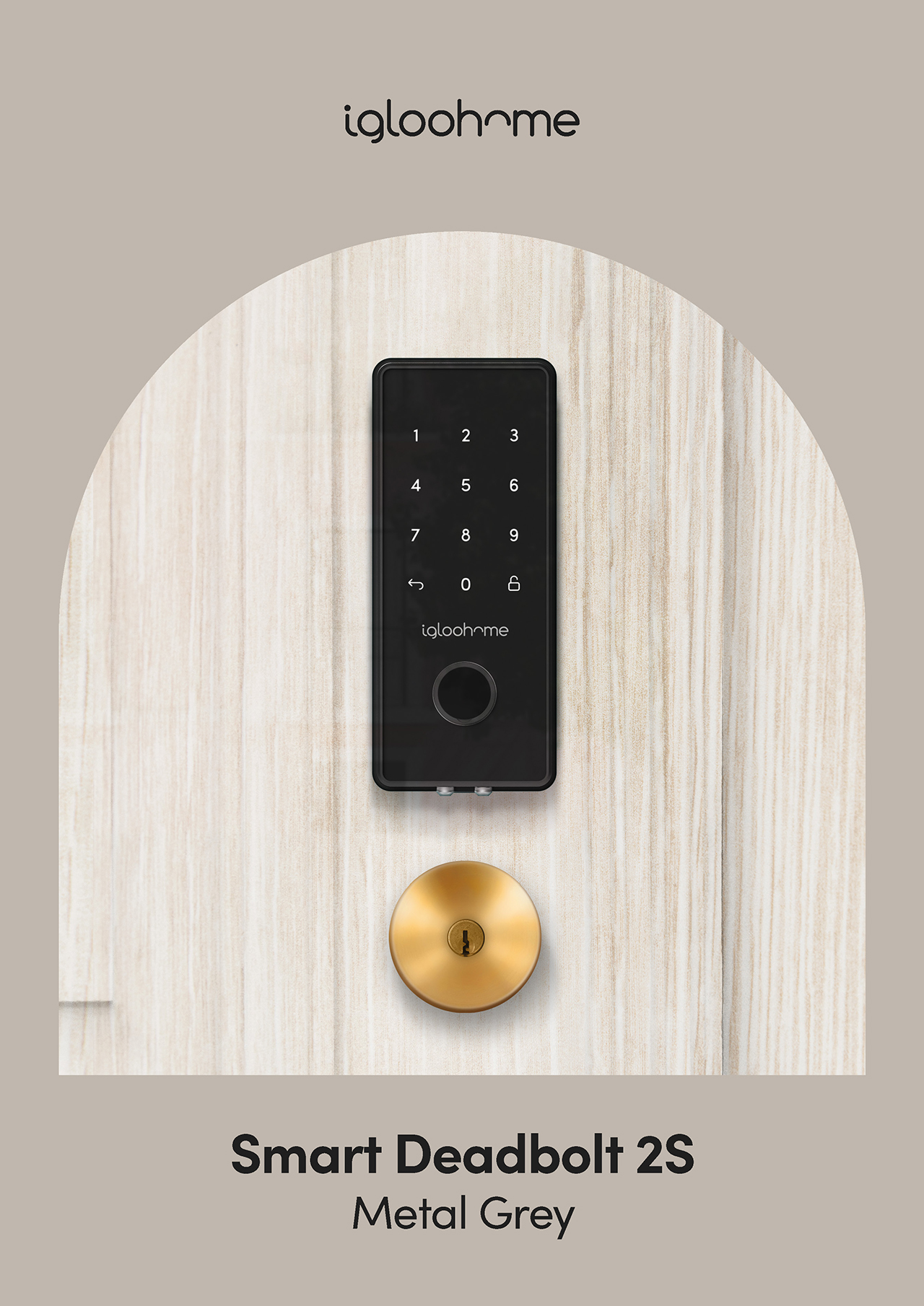 IGLOOHOME DEADBOLT DOOR LOCK IGB4 - METAL GREY | Gain City Singapore